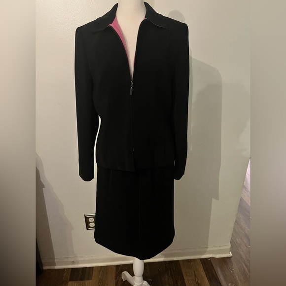Kasper | Jackets & Coats | Kasper Black And Pink Petite Jacket And ...